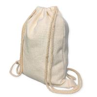 China Custom Sublimation Linen Drawstring Backpack 40*30cm Promotional Drawstring Bag for sale