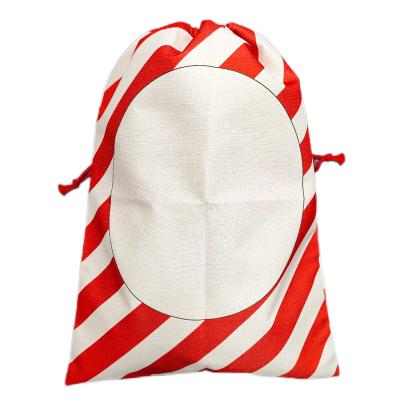 China DIY Personalised Santa Sack Sublimation Drawstring Christmas Gift Bags for sale
