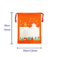 China Single Sided Sublimation Christmas Bags Blank Heat Transfer Christmas Burlap Sacks for sale