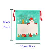 China Single Sided Sublimation Christmas Bags Blank Heat Transfer Christmas Burlap Sacks for sale