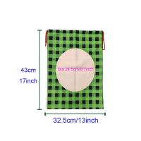 China Personalized Reusable Christmas Bags Candy Bags Custom Santa Sacks Sublimation Drawstring Christmas Bags for sale