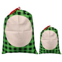 China Personalized Reusable Christmas Bags Candy Bags Custom Santa Sacks Sublimation Drawstring Christmas Bags for sale