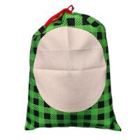 China Personalized Reusable Christmas Bags Candy Bags Custom Santa Sacks Sublimation Drawstring Christmas Bags for sale