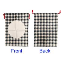 China Personalized Reusable Christmas Bags Candy Bags Custom Santa Sacks Sublimation Drawstring Christmas Bags for sale