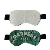 China Custom Blank Sublimation Eye Mask Photo Printing Sleeping Eyeshades Linen Sublimation Sleep Mask for sale