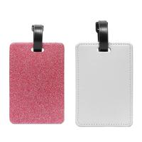 China Diy Photo Printing Sublimation Sparkle Luggage Tag Custom Sublimation Bag Tags for sale