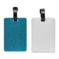 China Diy Photo Printing Sublimation Sparkle Luggage Tag Custom Sublimation Bag Tags for sale