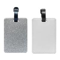 China Diy Photo Printing Sublimation Sparkle Luggage Tag Custom Sublimation Bag Tags for sale
