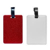 China Diy Photo Printing Sublimation Sparkle Luggage Tag Custom Sublimation Bag Tags for sale