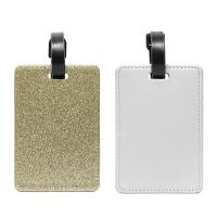China Diy Photo Printing Sublimation Sparkle Luggage Tag Custom Sublimation Bag Tags for sale