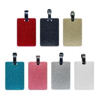 China Diy Photo Printing Sublimation Sparkle Luggage Tag Custom Sublimation Bag Tags for sale
