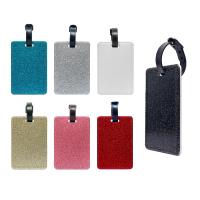 China Diy Photo Printing Sublimation Sparkle Luggage Tag Custom Sublimation Bag Tags for sale