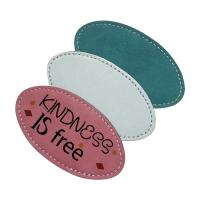 China Sublimation Badge Blanks Custom Printing ID Tags Badges Colorful Pu Leather Sublimation Name Badge With Pins for sale