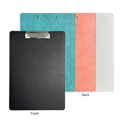 China Sublimation Folders File Clipboard Blank Custom Logo A4 A5 PU Leather Sublimation Clipboards for sale
