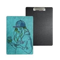 China Sublimation Folders File Clipboard Blank Custom Logo A4 A5 PU Leather Sublimation Clipboards for sale