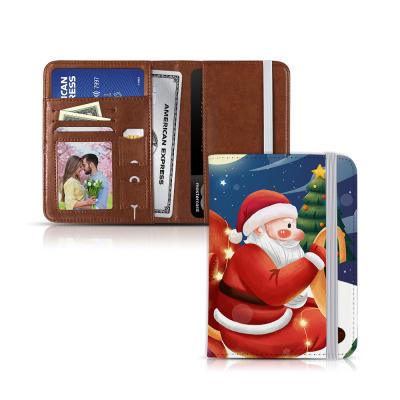 China Sublimation Passport Cover ID Card Holder Double Sided Custom Print PU Leather Sublimation Passport Holder for sale