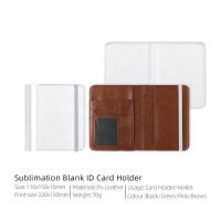 China Sublimation Passport Cover ID Card Holder Double Sided Custom Print PU Leather Sublimation Passport Holder for sale