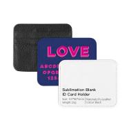 China Super Thin Sublimation Business Card Holder Blank Custom Logo ID Credit Cardholder PU Leather Sublimation Card Holder for sale
