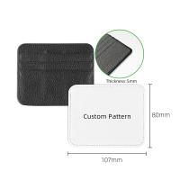 China Super Thin Sublimation Business Card Holder Blank Custom Logo ID Credit Cardholder PU Leather Sublimation Card Holder for sale