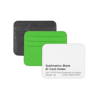China Blank Sublimation Money Card Holder Personalized Leather Business Card Holder for sale