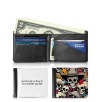 China Double Sided Pu Leather Sublimation Wallet Blanks Personalized Wallet For Men for sale