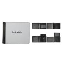 China Sublimation Purse Blanks Pu Leather Flip Up Custom Leather Bifold Wallet for sale