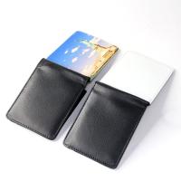 China Sublimation Purse Blanks Pu Leather Flip Up Custom Leather Bifold Wallet for sale