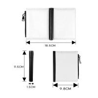 China PU Leather Mens Personalized Bifold Wallet Sublimation Coin Bag for sale