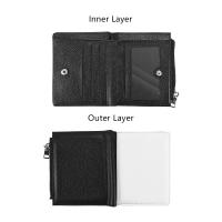 China PU Leather Mens Personalized Bifold Wallet Sublimation Coin Bag for sale
