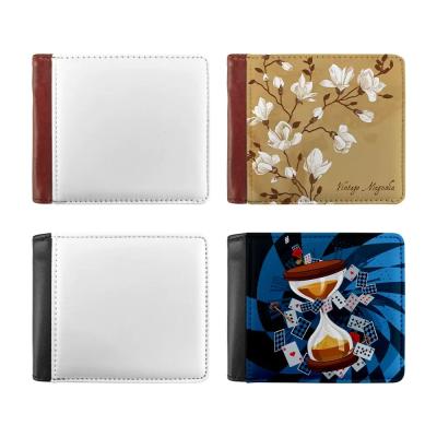 China Personalized Mens Bifold Wallet Pu Leather Blank Sublimation Wallets for sale