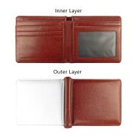 China Personalized Mens Bifold Wallet Pu Leather Blank Sublimation Wallets for sale