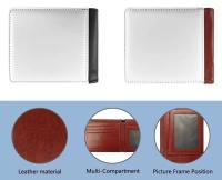 China Sublimation Mens Wallet Custom Leather Bifold Wallet for sale