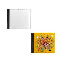 China Sublimation Leather Flap Wallet Custom Bifold Wallet For Men for sale