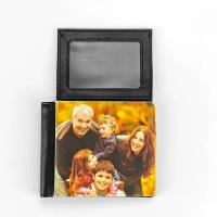 China Sublimation Leather Flap Wallet Custom Bifold Wallet For Men for sale
