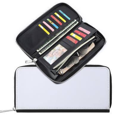 China Big Capacity Custom Sublimation Long Wallet Blanks With Zipper For Men And Women for sale