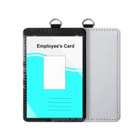 China DIY Design Work ID Card Holder Customized Logo Business Card Protector Sublimation Name Badge Blanks Card Holder for sale