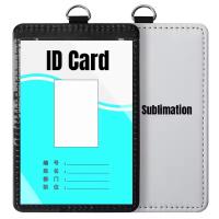China DIY Design Work ID Card Holder Customized Logo Business Card Protector Sublimation Name Badge Blanks Card Holder for sale