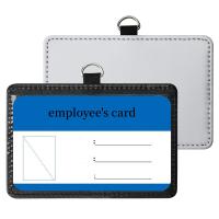 China DIY Design Work ID Card Holder Customized Logo Business Card Protector Sublimation Name Badge Blanks Card Holder for sale