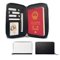 China Sublimation Leather Travel Passport Wallet Fashion Men Women Customized Passport Holder Wallet for sale