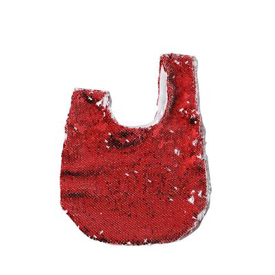 China DIY LOGO Custom Sparkle Sublimation Sequin Tote Bag Cosmetic for sale