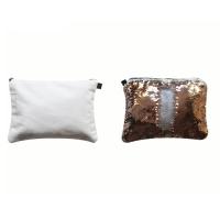 China Blank Flip Sequin Sublimation Make Up Bag Custom Logo Reversible Bling Glitter Sublimation Cosmetic Bag for sale