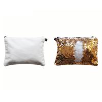 China Blank Flip Sequin Sublimation Make Up Bag Custom Logo Reversible Bling Glitter Sublimation Cosmetic Bag for sale