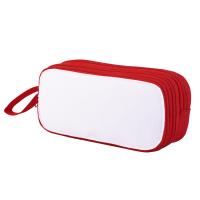 China Customized Pencil Case With Zipper Durable Sublimation Blank Multifunctional Pencil Stationery Bag Gift for sale