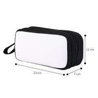 China Customized Pencil Case With Zipper Durable Sublimation Blank Multifunctional Pencil Stationery Bag Gift for sale