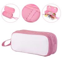 China Customized Pencil Case With Zipper Durable Sublimation Blank Multifunctional Pencil Stationery Bag Gift for sale
