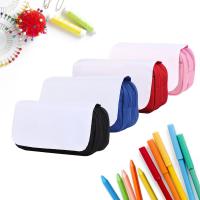 China Double Layer Sublimation Pencil Case Blank DIY Custom Polyester Sublimation Makeup Bag For Women for sale