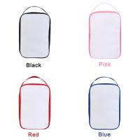 China Personalized Sublimation Printable Polyester Shoe Bag With Zipper Fashionable Daily Travel Gym Gifts Custom Shoe Storage Bag for sale