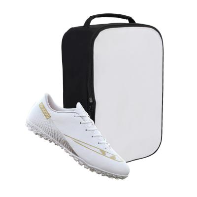 China Personalized Sublimation Printable Polyester Shoe Bag With Zipper Fashionable Daily Travel Gym Gifts Custom Shoe Storage Bag for sale