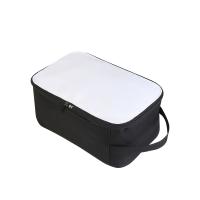 China Personalized Sublimation Printable Polyester Shoe Bag With Zipper Fashionable Daily Travel Gym Gifts Custom Shoe Storage Bag for sale