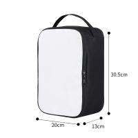 China Personalized Sublimation Printable Polyester Shoe Bag With Zipper Fashionable Daily Travel Gym Gifts Custom Shoe Storage Bag for sale